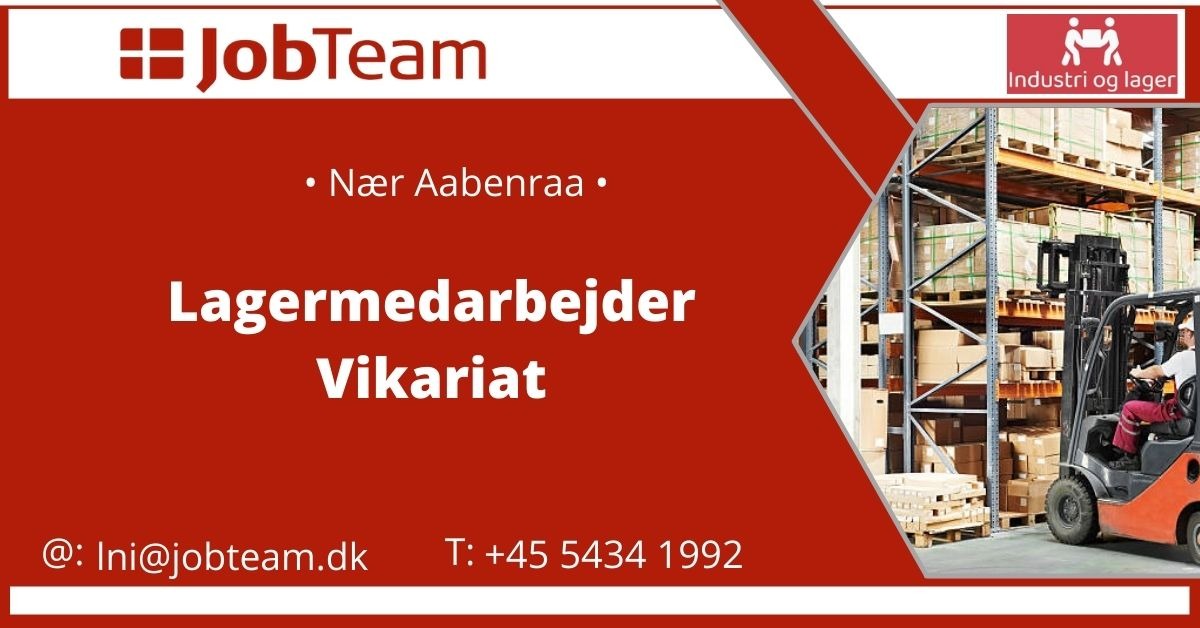 Lagermedarbejder til daghold nær Aabenraa