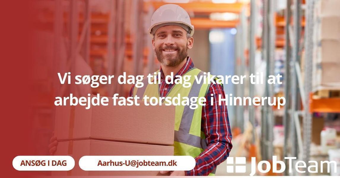 Vi søger dag til dag vikarer til at arbejde fast torsdage i Hinnerup