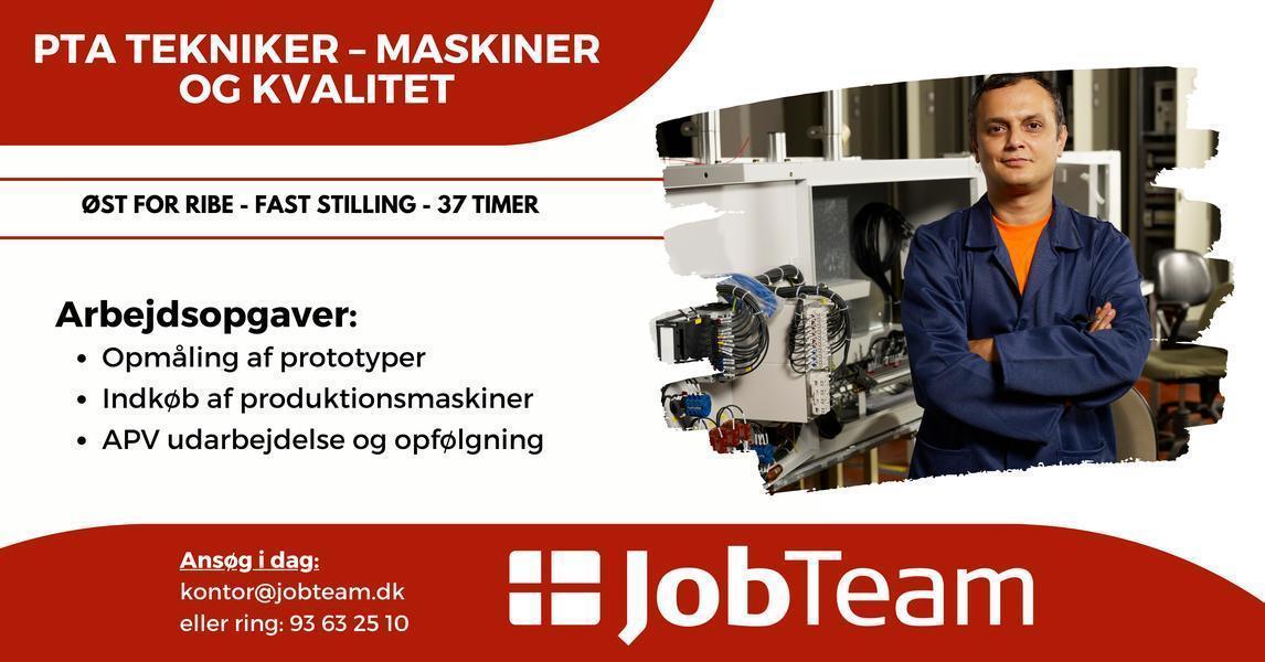 PTA Tekniker – Maskiner og Kvalitet